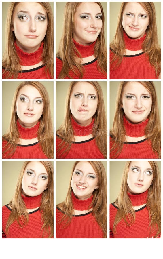 Set of 9 funny faces stock photo. Image of positivity - 11531962