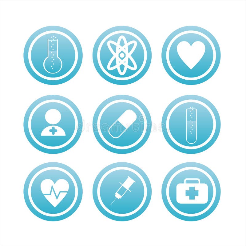 Set of 9 medical signs stock vector. Illustration of medical - 13129077