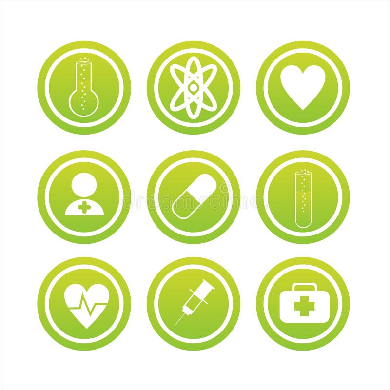 Set of 9 medical signs stock vector. Illustration of sign - 13340789
