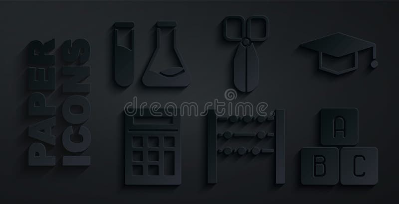 Set Abacus, Graduation Cap, Calculator, ABC Blocks, Scissors and Test ...