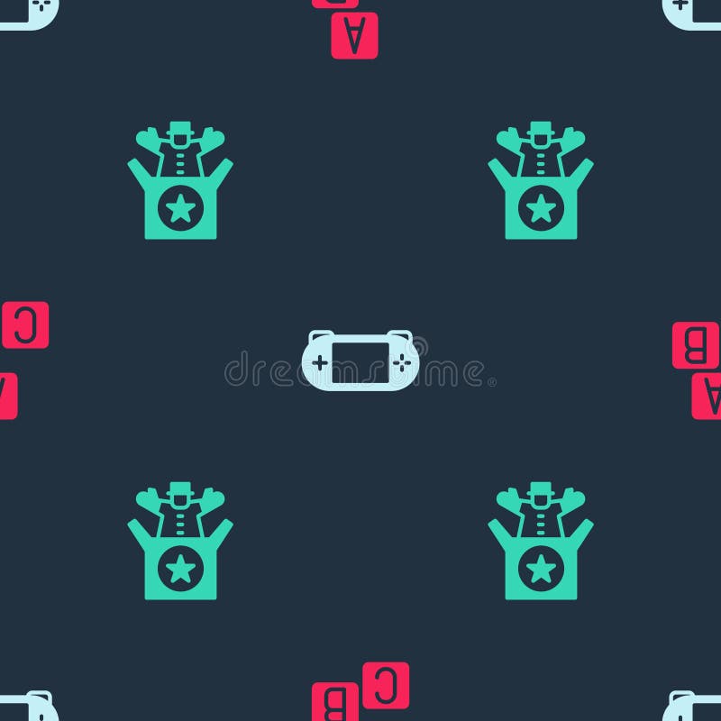 Set ABC Blocks, Portable Video Game Console and Jack in the Box Toy on ...