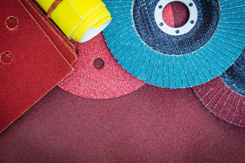 A Set of Abrasive Tools and Sandpaper for Cleaning or Sanding Various ...