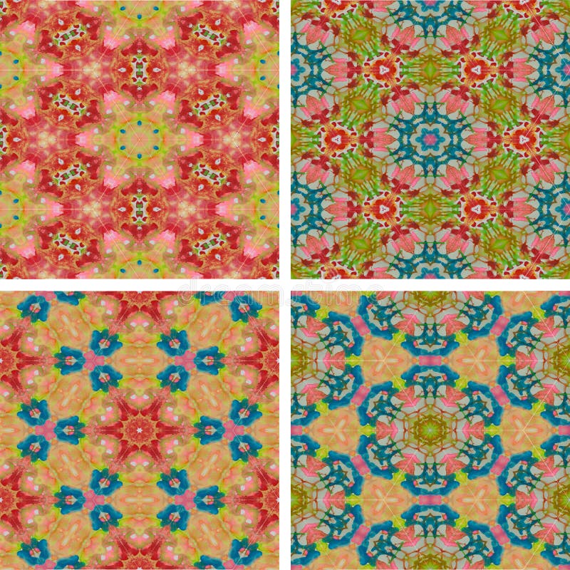 Set of Abstrack Seamless Colorful Background Stock Illustration ...