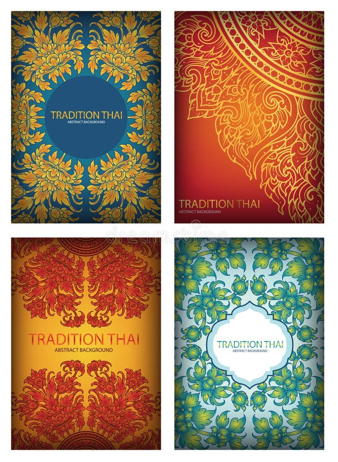 Thai Art Background Vector Thai Art Pattern Vector Stock Vector ...