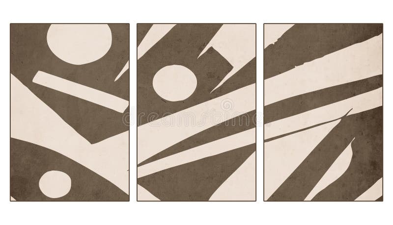 Set of 3 Abstract Background in Vintage Style. Stylized Old with Grain ...