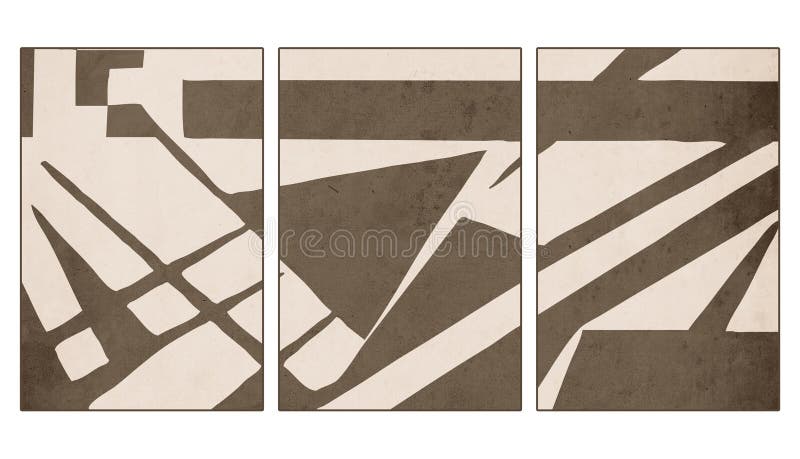 Set of 3 Abstract Background in Vintage Style. Stylized Old with Grain ...