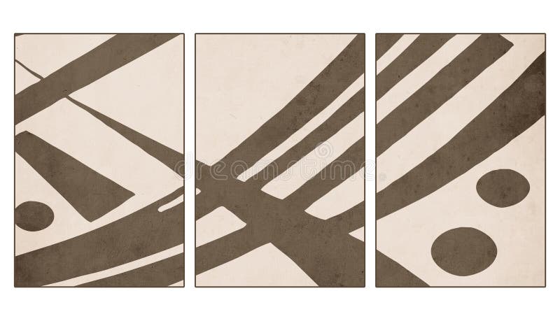 Set of 3 Abstract Background in Vintage Style. Stylized Old with Grain ...