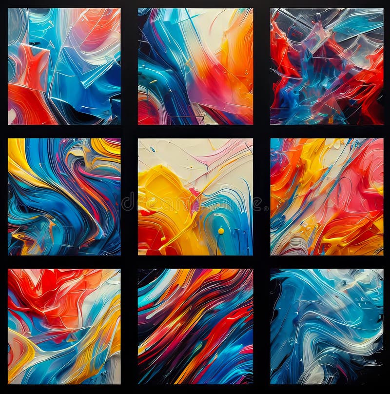 Set of Abstract Backgrounds with Different Geometric Elements. Elements ...