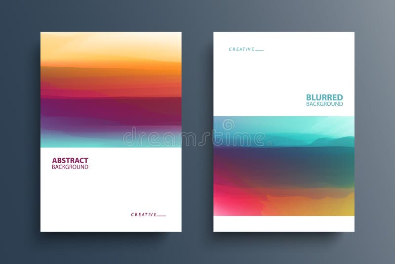 Set of Abstract Backgrounds with Dynamic Color Gradients. Graphic ...