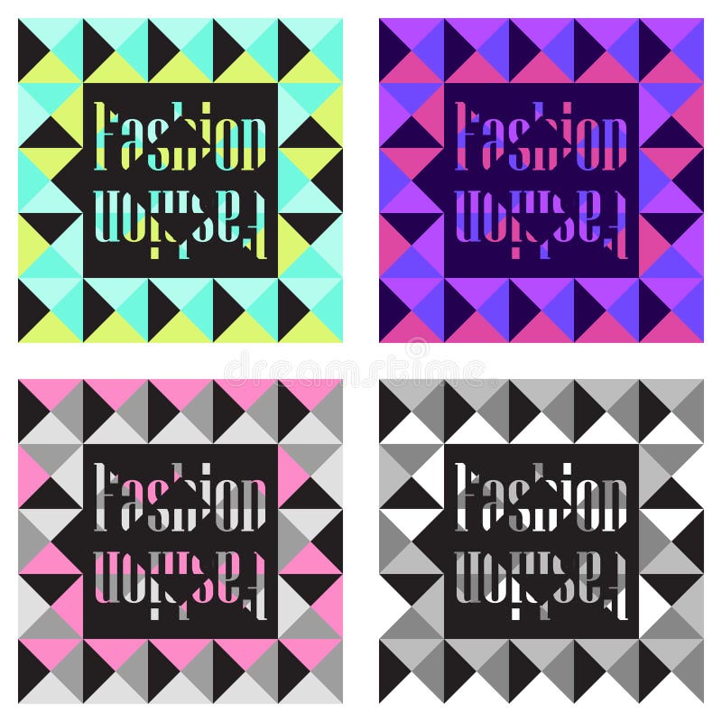 A Set of Abstract Backgrounds . Fashion. Vector Stock Illustration ...