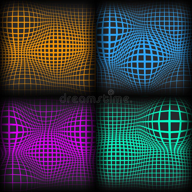 Set Abstract Backgrounds with Half Tone Effect, Vector Illustration ...