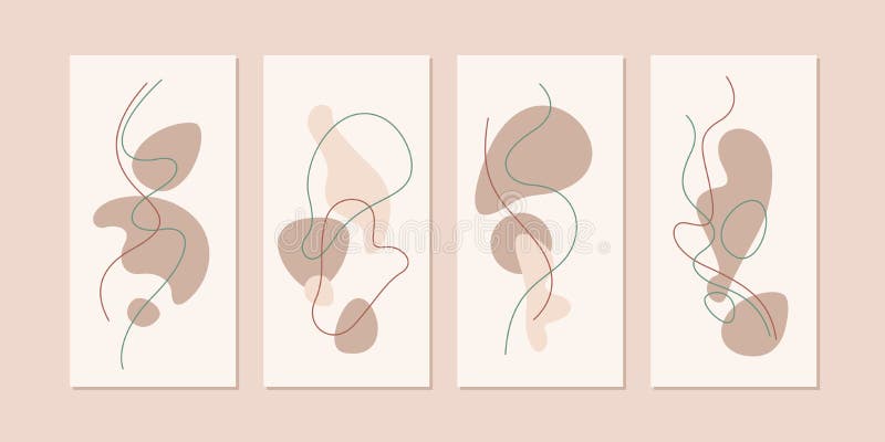 A Set of Abstract Backgrounds in a Modern Trendy Style. Vertical ...