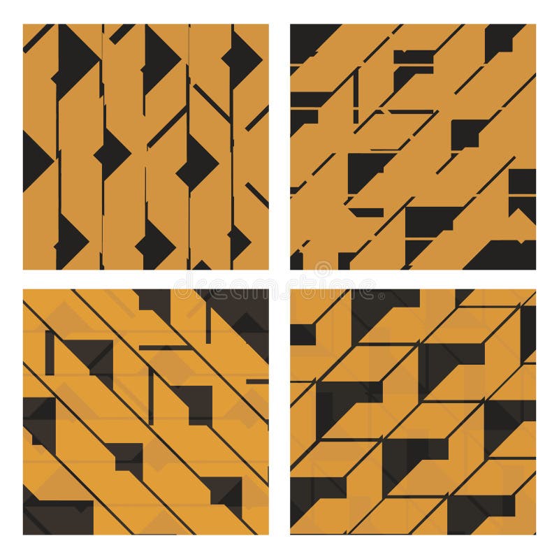 Set of Abstract Backgrounds with Triangles and Lines Stock Vector ...