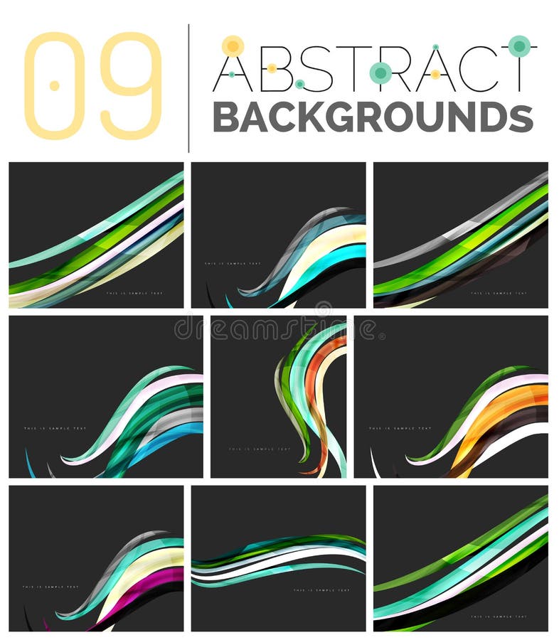 Set of Abstract Backgrounds Stock Vector - Illustration of effect ...