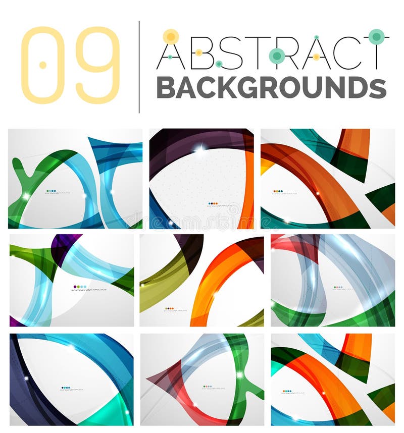 Set of Abstract Backgrounds Stock Vector - Illustration of move ...