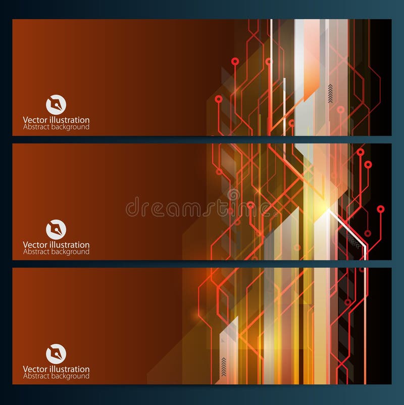 Set of abstract banners stock vector. Illustration of number - 45972906