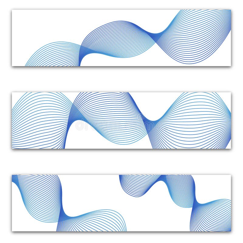 Set of Abstract Banners with Background. Vector Backgrounds with Blue ...