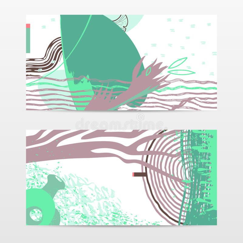 Set of abstract banners stock vector. Illustration of elements - 88454262