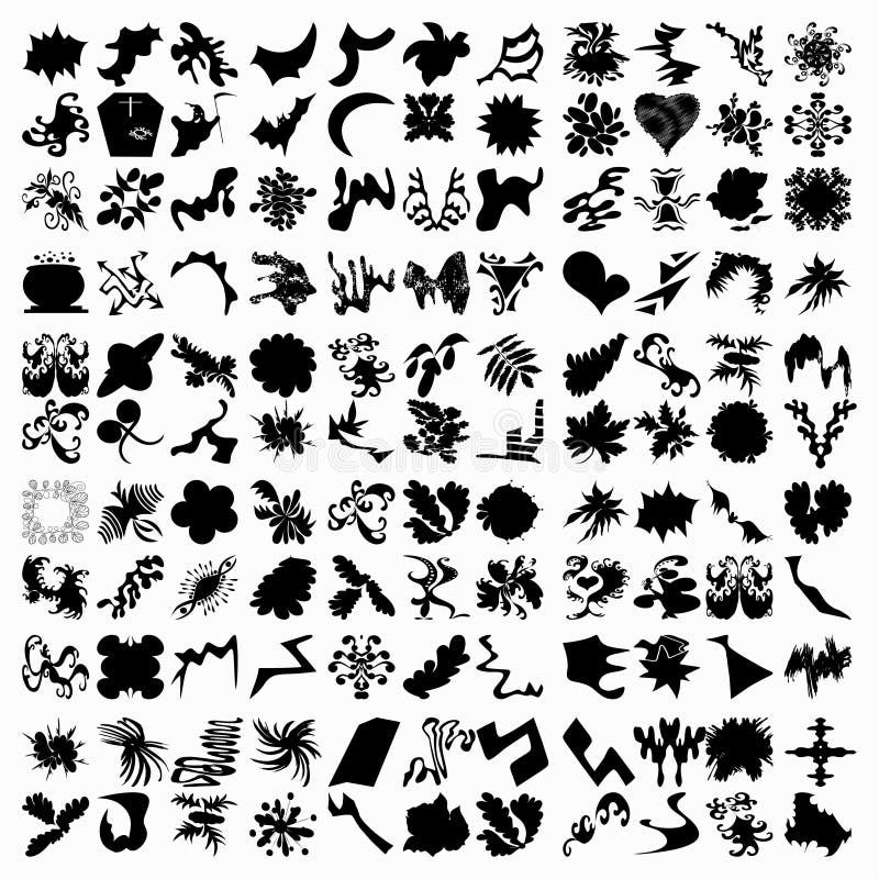 Set of Abstract Black Symbols for Your Design Stock Vector ...
