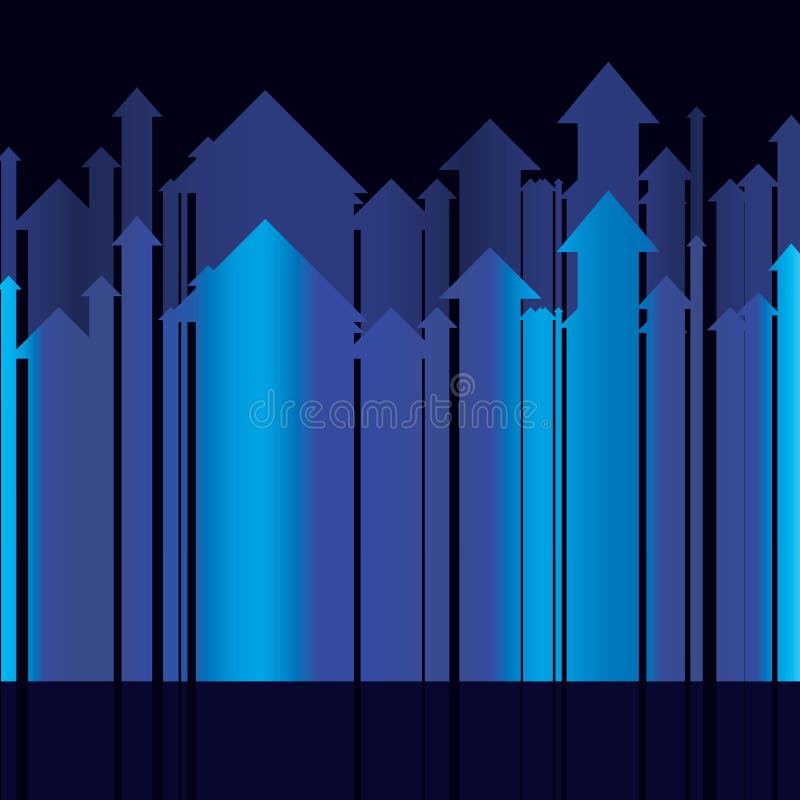 Set of Abstract Blue Arrow Sequence Stock Vector - Illustration of ...