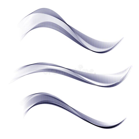 Set of Abstract Blue Waves. Vector Illustration Stock Vector ...