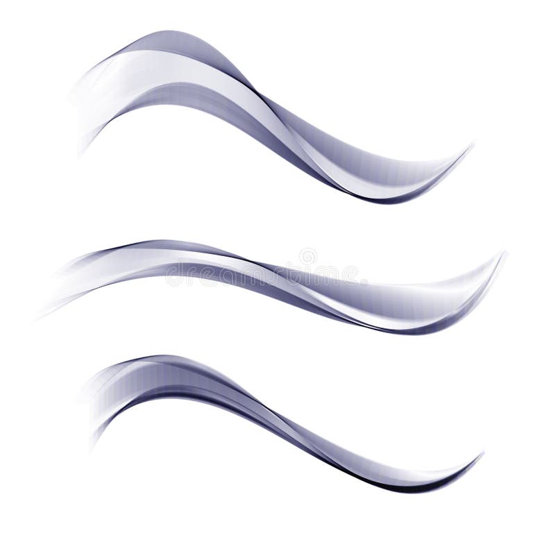 Set of Abstract Blue Waves. Vector Illustration Stock Vector ...