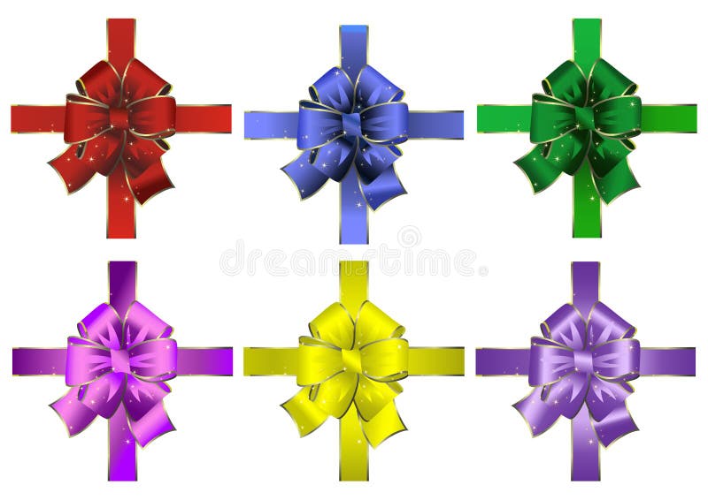 Set of abstract bows stock vector. Illustration of anniversary - 24225832