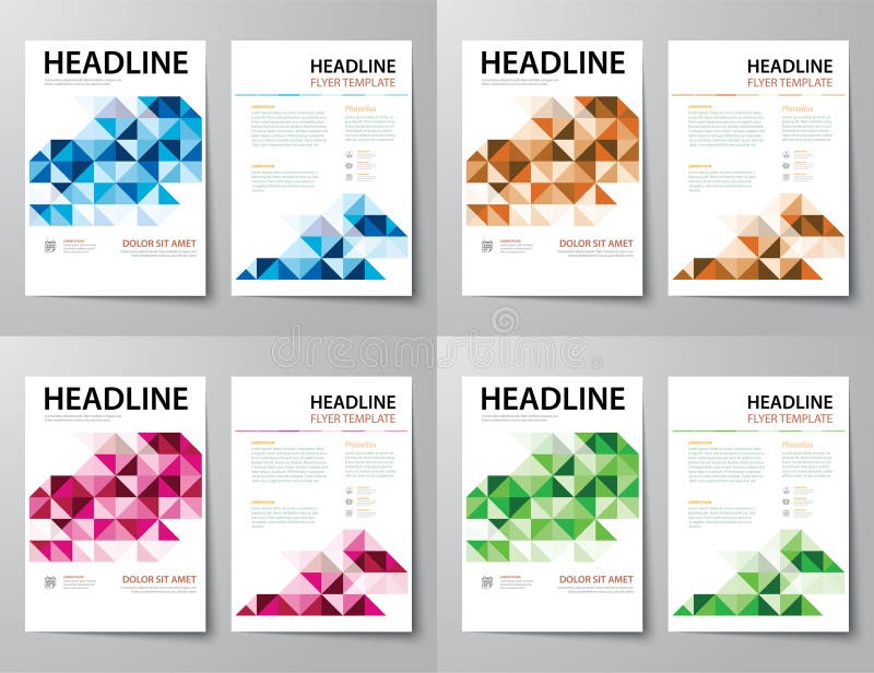 Set of Abstract Business Magazine Cover , Flyer, Brochure Flat D Stock ...