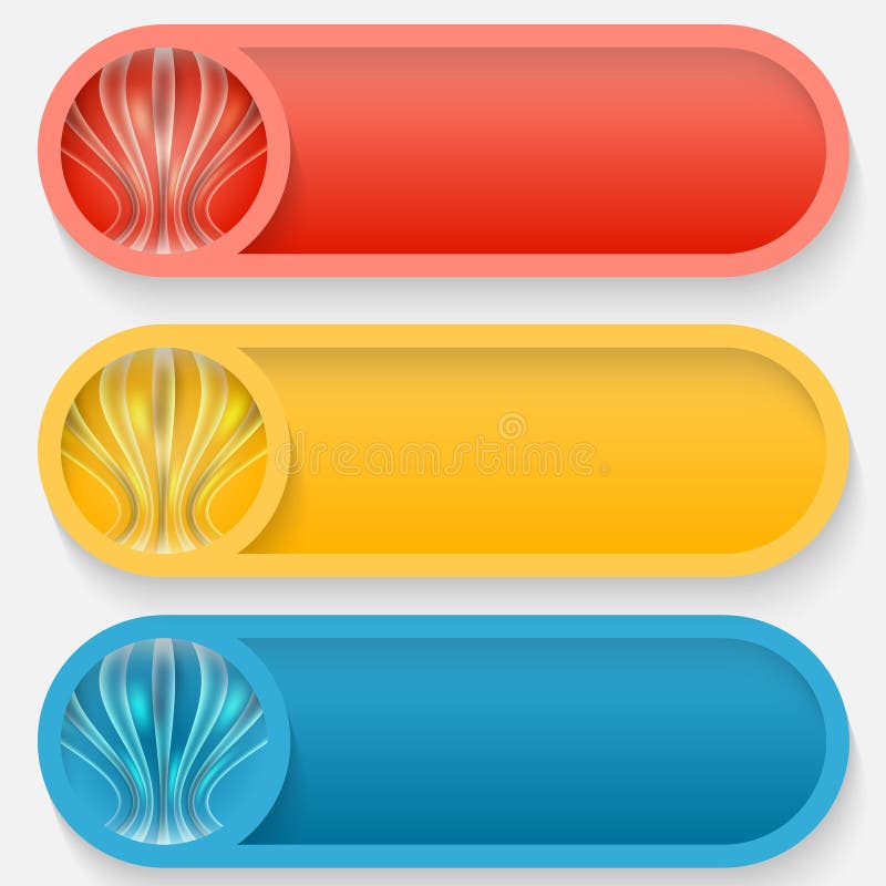 Set abstract buttons stock vector. Illustration of blue - 34477748