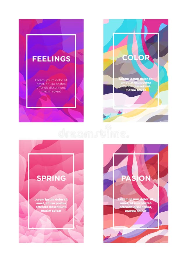Set of Abstract Cards stock vector. Illustration of artistic - 86087548