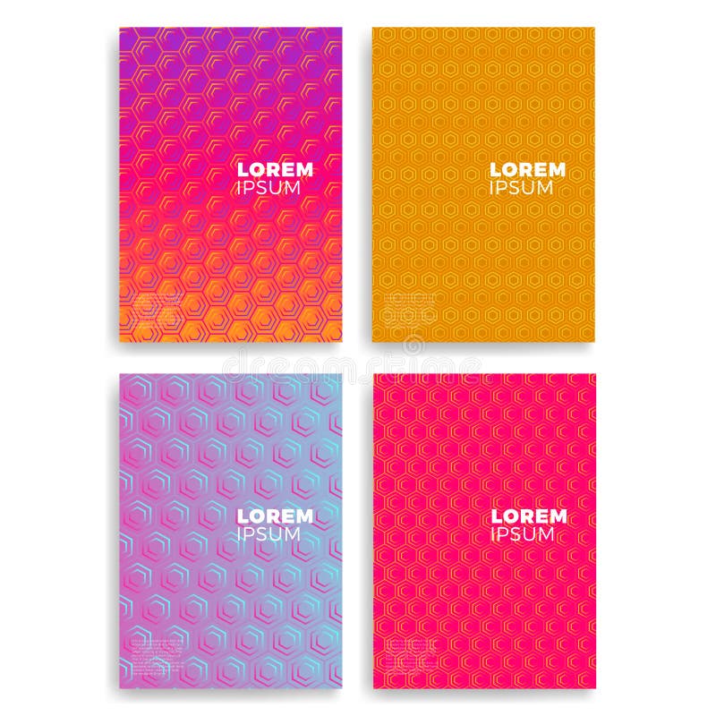 Set of Abstract Cards with Layers Overlap. Applicable for Covers ...