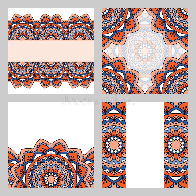 Set of abstract cards . stock vector. Illustration of arabic - 71882017