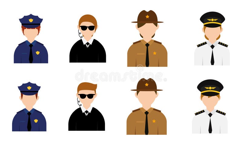 Set of Abstract Characters with Different Professions Vector Stock ...