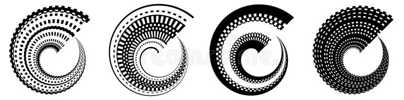 Set of Abstract Circle Graphic. Geometric Circle, Ring Design Element ...