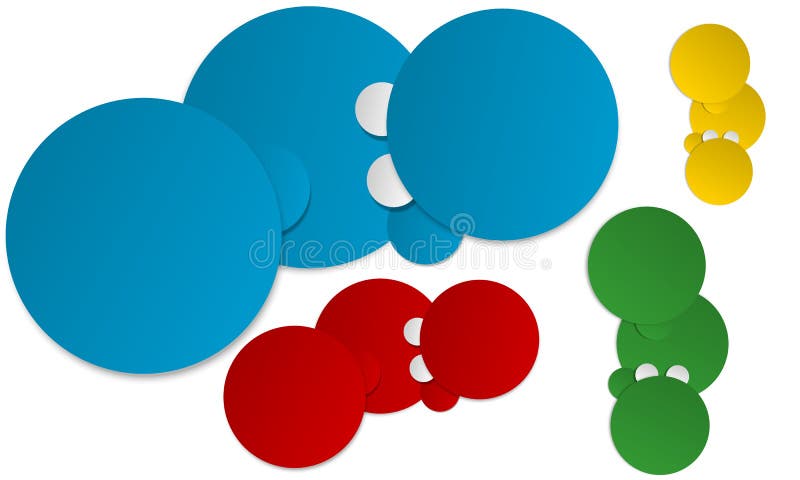 Set Abstract Circle Objects Stock Vector - Illustration of tile, water ...