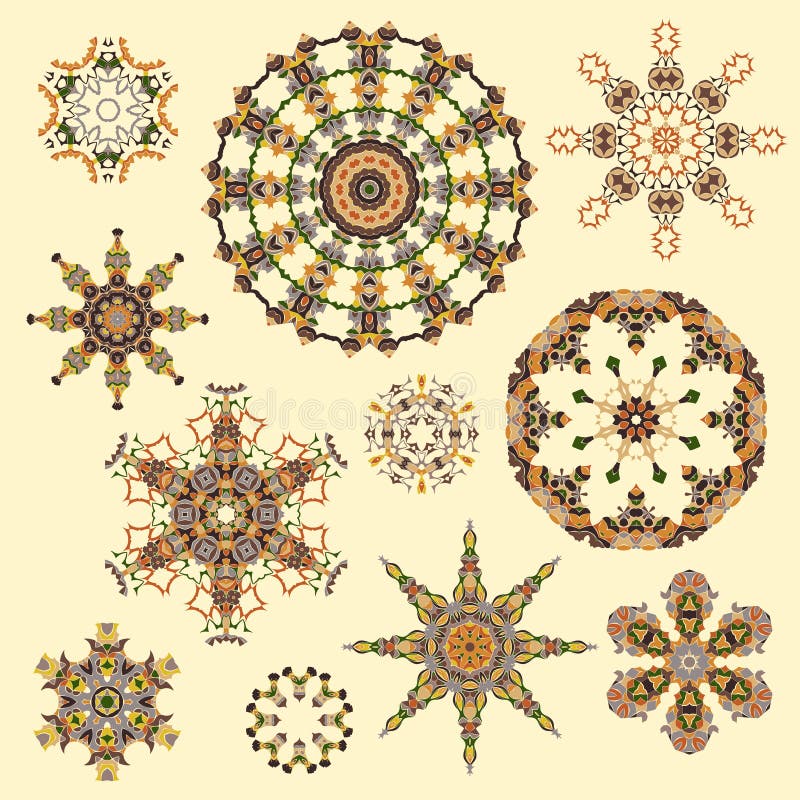 Set of Abstract Circular Elements. Stock Vector - Illustration of ...