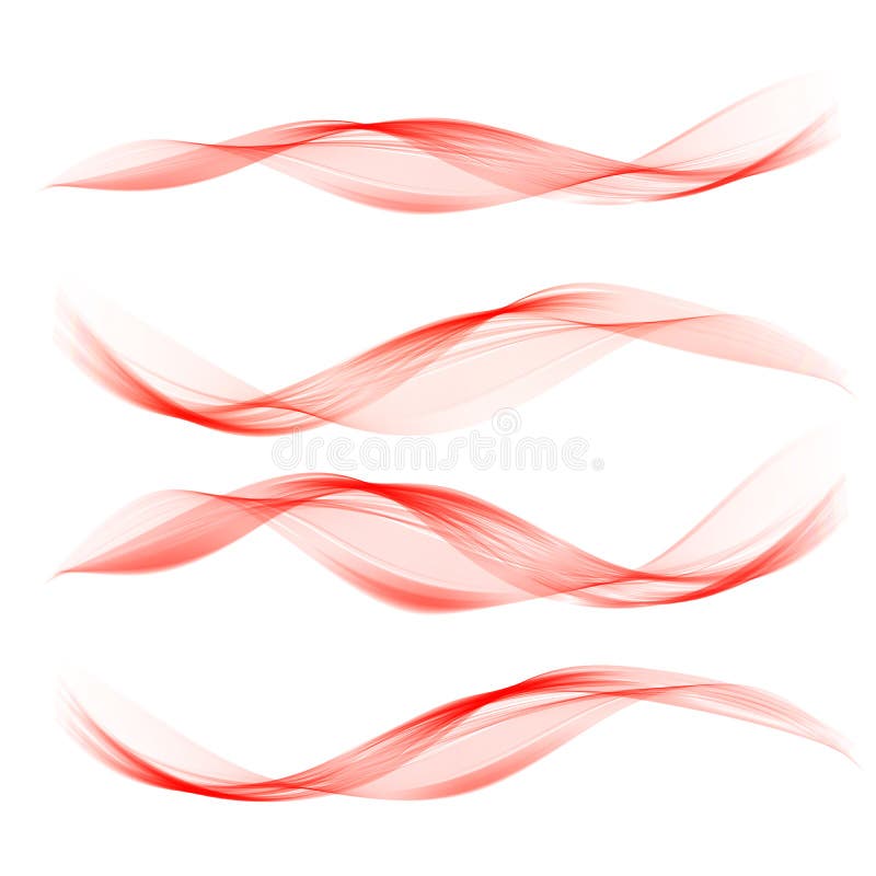 Set of Abstract Color Wave. Color Smoke Wave. Transparent Color Wave ...