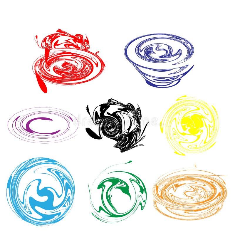 Set of Abstract Colored Spots. Isolated Elements for Design Stock ...