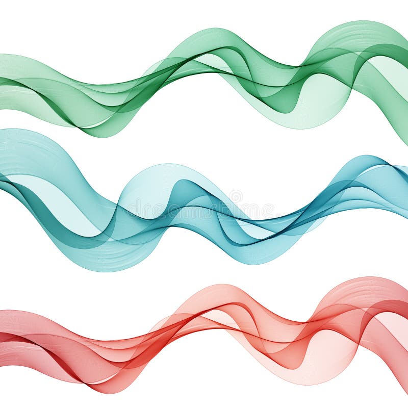 Set of Abstract Colored Waves. Design Element. Eps 10 Stock Vector ...