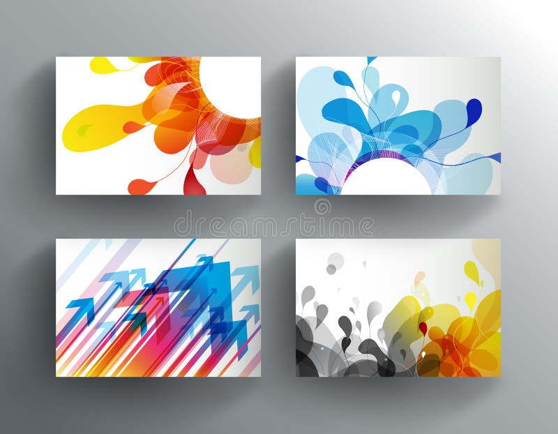 Set of Abstract Colorful Cards. Stock Vector - Illustration of graphic ...