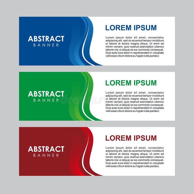 Abstract Colorful Wavy Banner Design Template Vector Stock Vector ...