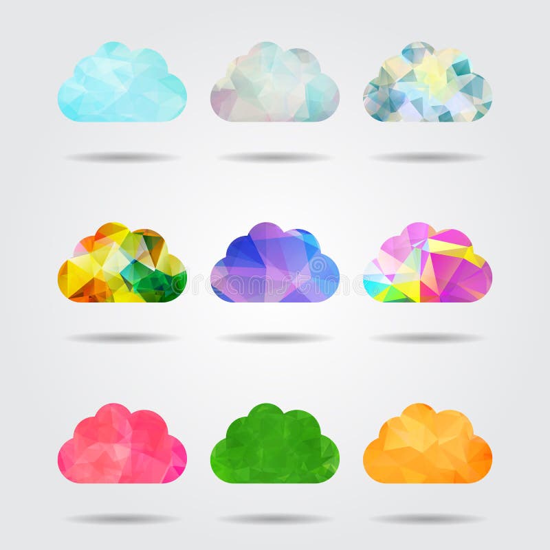 Geometric cloud stock vector. Illustration of landscape - 89656431