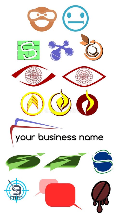 Set of Abstract Colorful Logos Stock Vector - Illustration of emblem ...