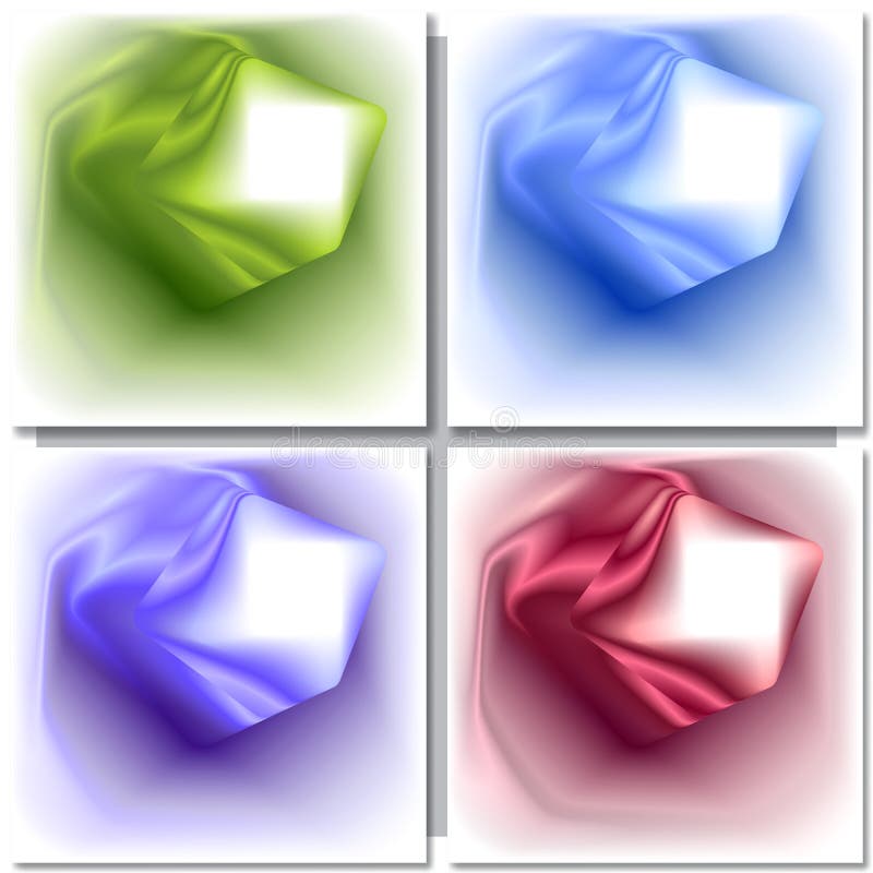 Set of Abstract Colorful Square Backgrounds Stock Vector - Illustration ...