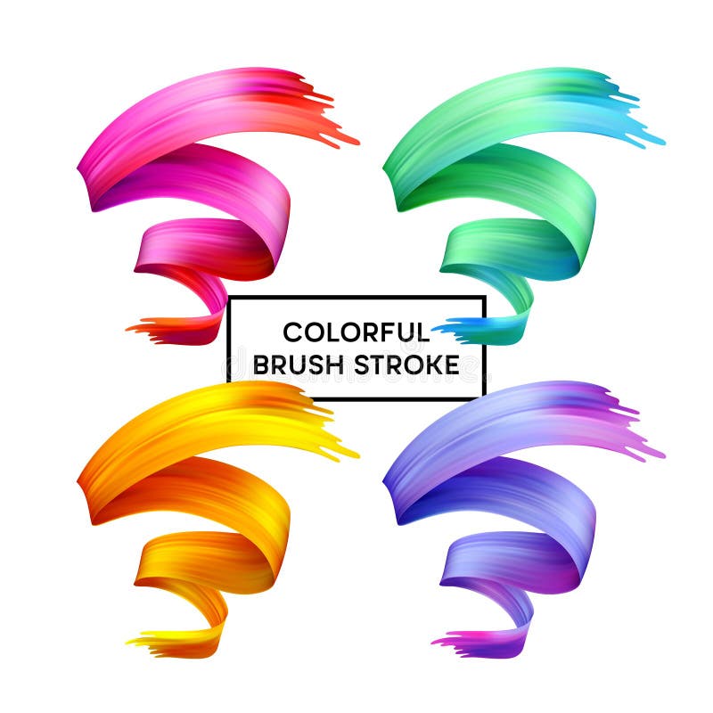 Set Abstract Colorful Wave Flow Design Elements. Vector Illustration ...