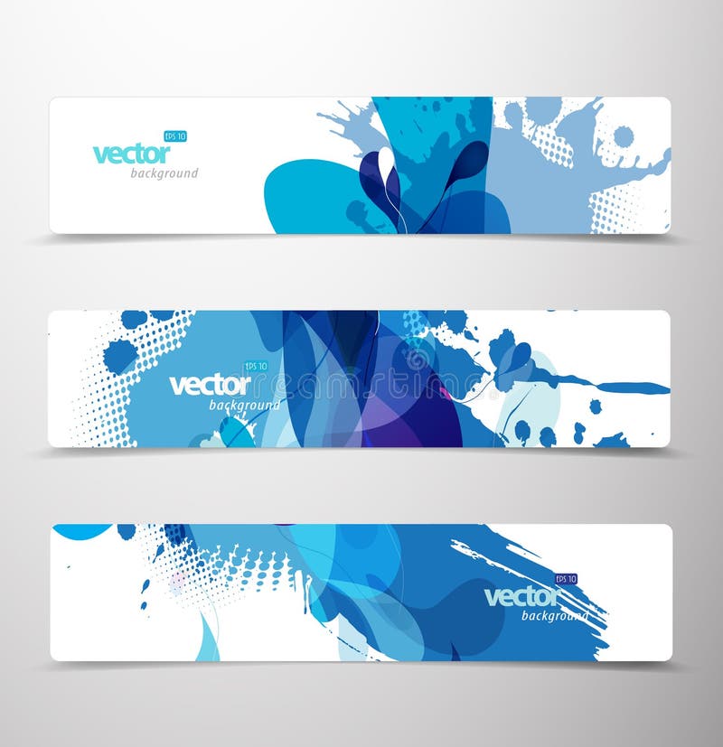 Set of Abstract Colorful Web Headers. Stock Vector - Illustration of ...