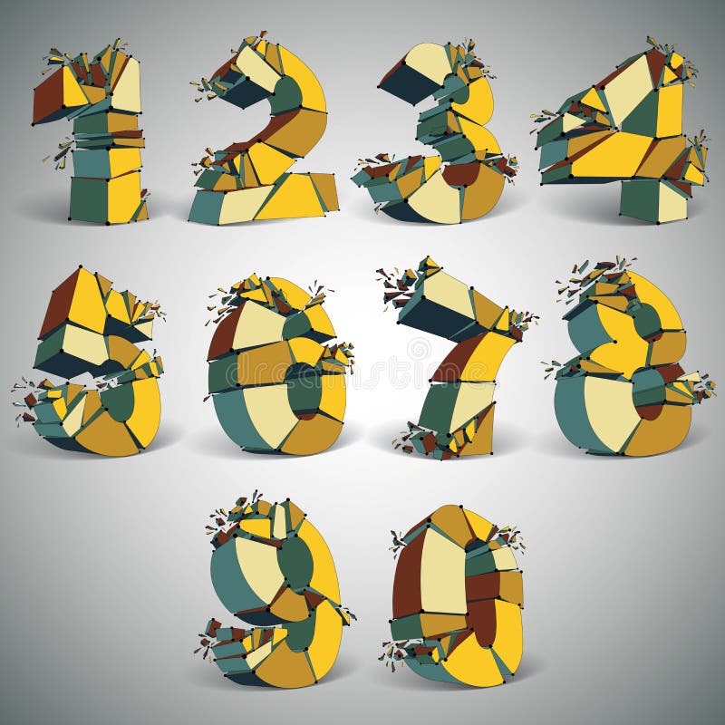 Shattered Numbers Stock Illustrations – 91 Shattered Numbers Stock ...