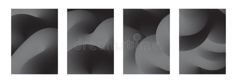 Set of Abstract Dark Posters Stock Vector - Illustration of dynamic ...
