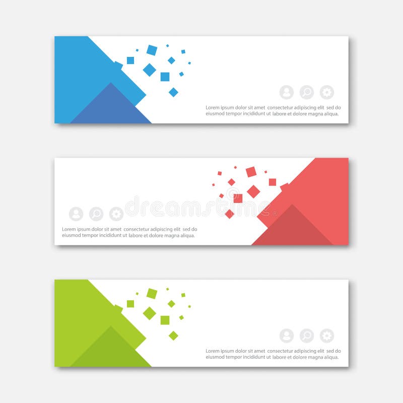 Set of Abstract Design Banner Template. Stock Vector - Illustration of ...