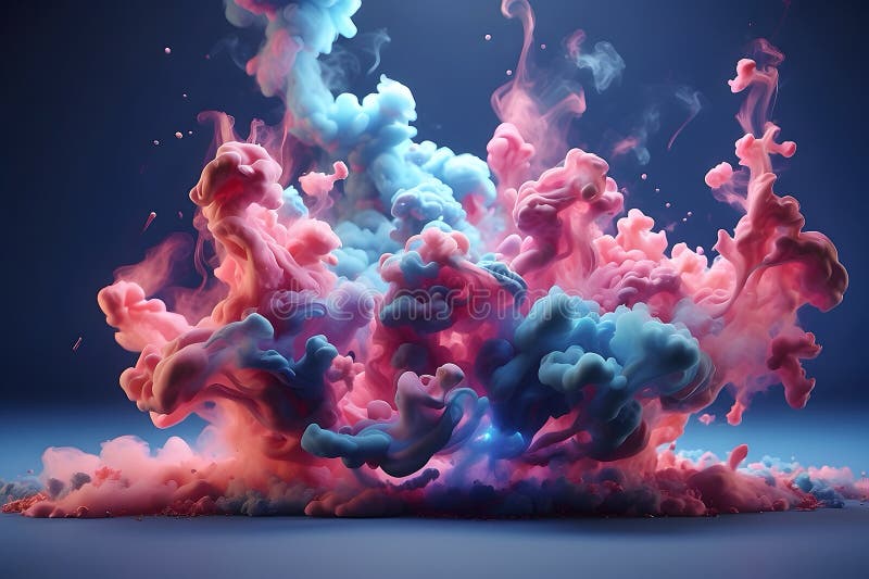 Set of Abstract Different Colors of Ink in Water on a White Background ...